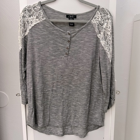 Deb | Tops | Deb 34 Sleeve Length Lace Shirt | Poshmark